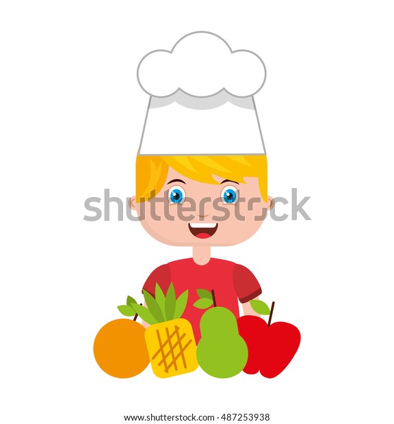 Little Chef Kids Menu Vector Illustration: เวกเตอร์สต็อก (ปลอดค่า ...