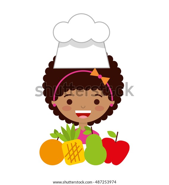 Little Chef Kids Menu Vector Illustration 스톡 벡터(로열티 프리) 487253974 ...