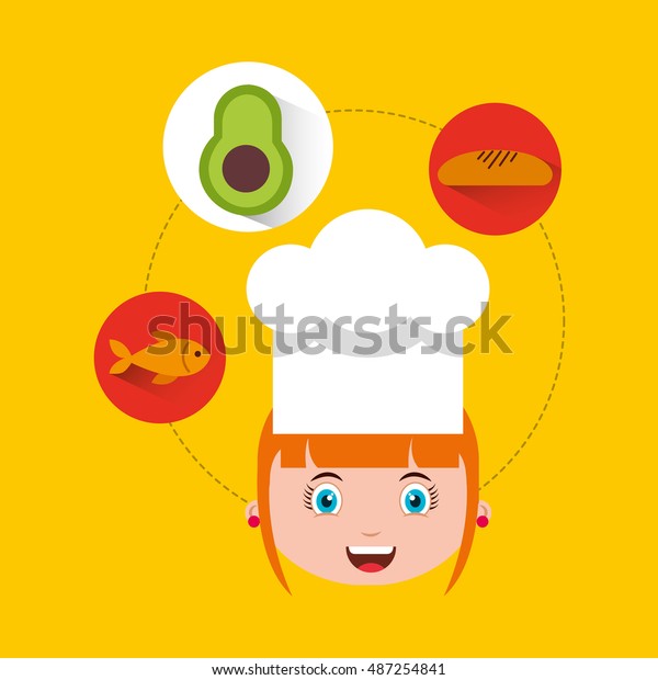Little Chef Kids Menu Vector Illustration Stock Vector (Royalty Free ...