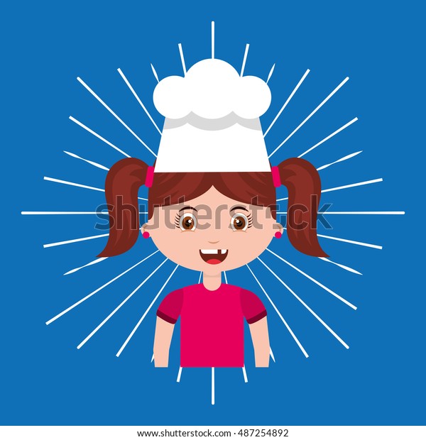 Little Chef Kids Menu Vector Illustration Stock Vector (Royalty Free ...