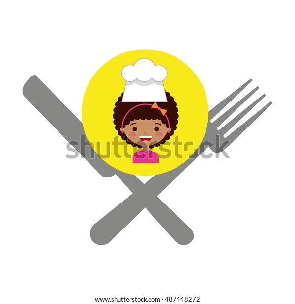 Little Chef Kids Menu Vector Illustration Stock Vector (Royalty Free ...