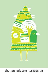 Little Creature Vectorillustration Stock Vector (Royalty Free ...