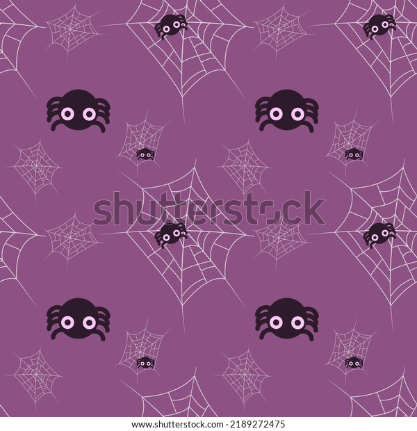 Little Cute Spider On Web Kawaii Stock Vector (Royalty Free) 2189272475 ...