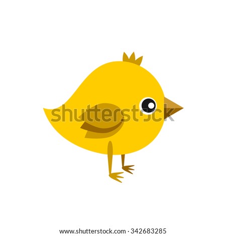 Little Cute Yellow Chick Vector Color Stock Vector (Royalty Free ...