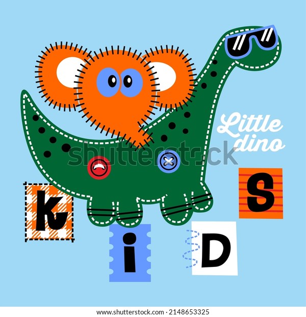 Little Dino Cartoon Vector Design Stock Vector (Royalty Free ...