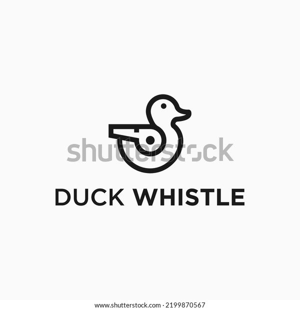 Little Duck Logo Combination Whistle Vector Stock Vector (Royalty Free ...