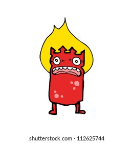 Little Fire Creature Cartoon Stock Vector (Royalty Free) 112625744 ...
