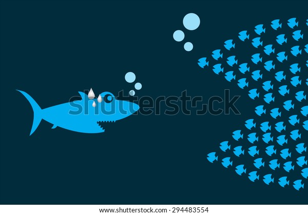 Little Fish Eat Big Fish Unity 库存矢量图（免版税）294483554