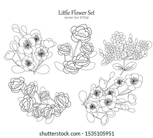 Little Flower Vector File Eps10 Package Stock Vector (Royalty Free ...