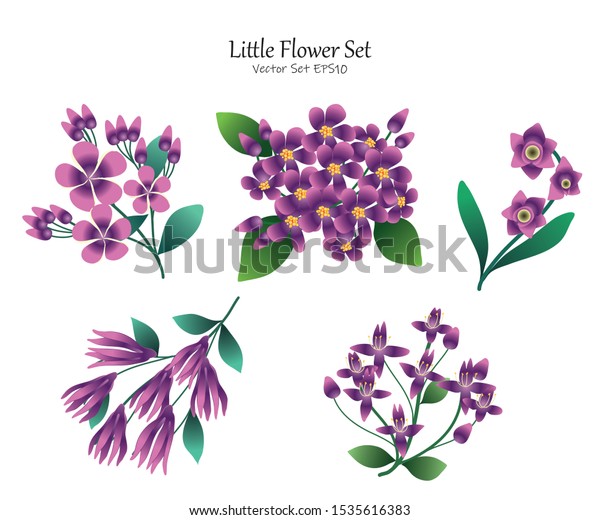 Little Flower Vector File Eps10 Package Stock Vector (Royalty Free ...