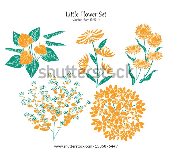Little Flower Vector File Eps10 Package 스톡 벡터(로열티 프리) 1536876449 ...