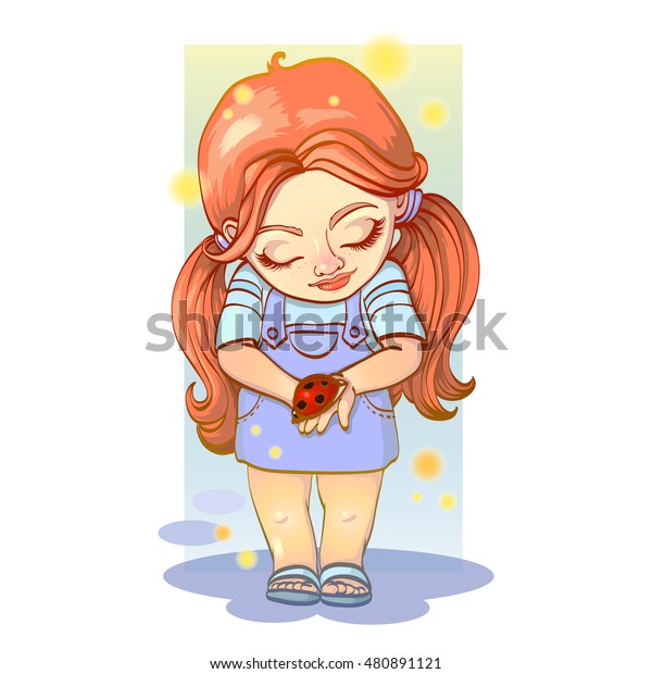 Little Girl Bug Stock Vector (Royalty Free) 480891121 | Shutterstock