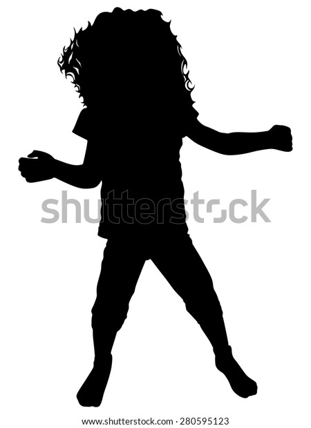 Little Girl Dancing Vector Stock Vector (Royalty Free) 280595123