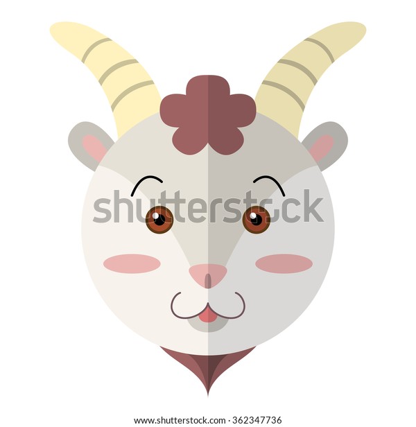 Little Goat Mouse Face Cartoon Vector : image vectorielle de stock ...