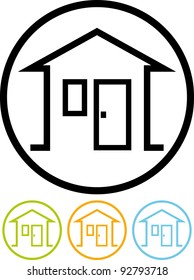 Simple House Symbol Home Icon Sign Stock Vector (Royalty Free) 1449554264