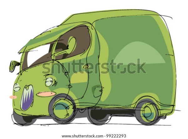 Little Lorry Cartoon Stock Vector (Royalty Free) 99222293 | Shutterstock