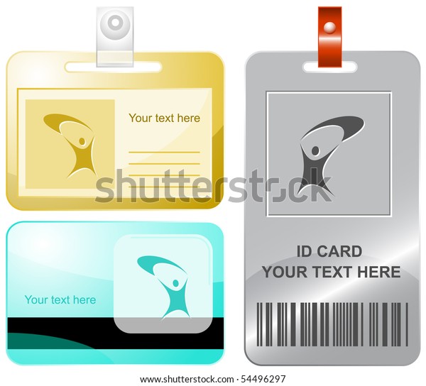 Little Man Vector Id Cards: immagine vettoriale stock (royalty free ...