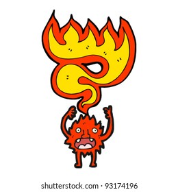 Cartoon Little Fire Sprite Stock Vector (Royalty Free) 123821227