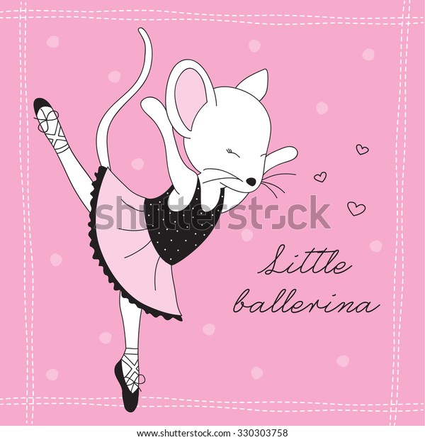 Little Mouse Ballerina Vector Illustration Stock Vector (Royalty Free ...