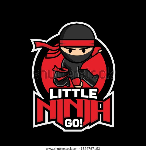 Little Ninja Mascot Logo Design Stock Vector (Royalty Free) 1524767153