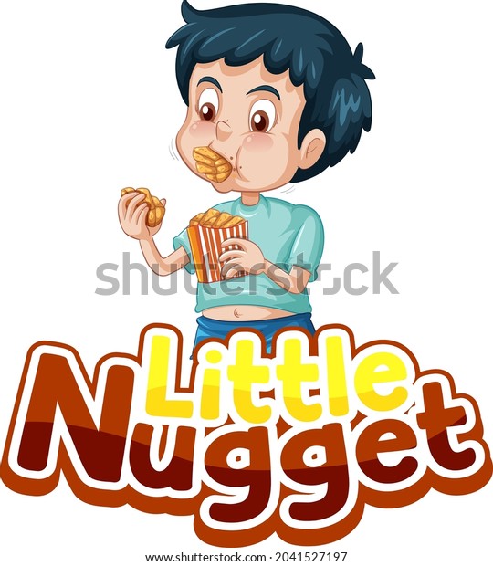 Little Nugget Logo Text Design Boy Stock Vector (Royalty Free ...
