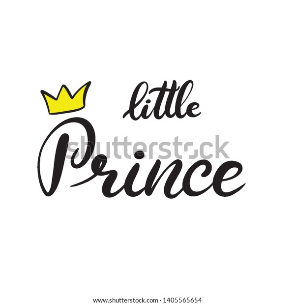 Little Prince Lettering Vector Illustration Kids Stock Vector (Royalty ...
