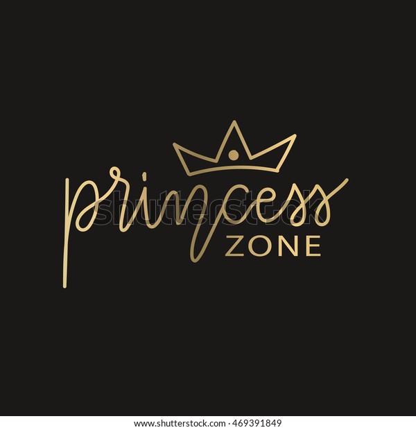 Little Princess Logo Hand Drawn Logo Stock Vector (Royalty Free ...