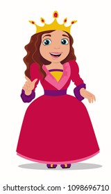Little Queen Vector Illustration Stock Vector (Royalty Free) 1098696710 ...
