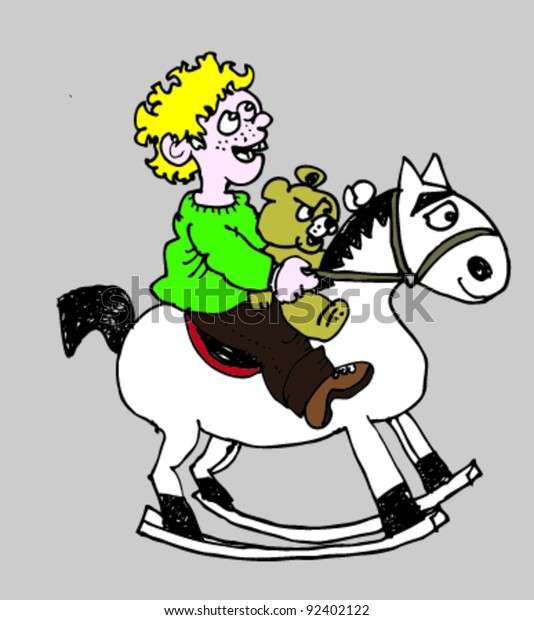 Little Rider Stock Vector (Royalty Free) 92402122