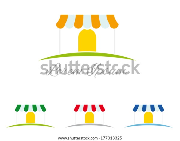 Little Shop Logo Design Element Vector Stock Vector (Royalty Free ...