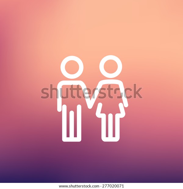 Little Siblings Icon Thin Line Web Stock Vector (Royalty Free) 277020071