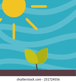 Little Sprout Flat Background Stock Vector (Royalty Free) 251724556 ...