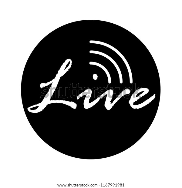 Live Icon Vector Illustrator Stock Vector (Royalty Free) 1167991981 ...