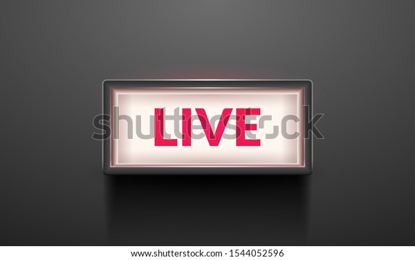 Live Light Broadcast Sign Tv Radio Stock Vector (Royalty Free) 1544052596