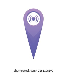 Live Location Logo Gradient Design Template Stock Vector (Royalty Free ...
