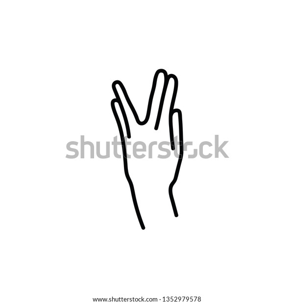 Live Long Prosper Hand Gesture Stock Vector (Royalty Free) 1352979578