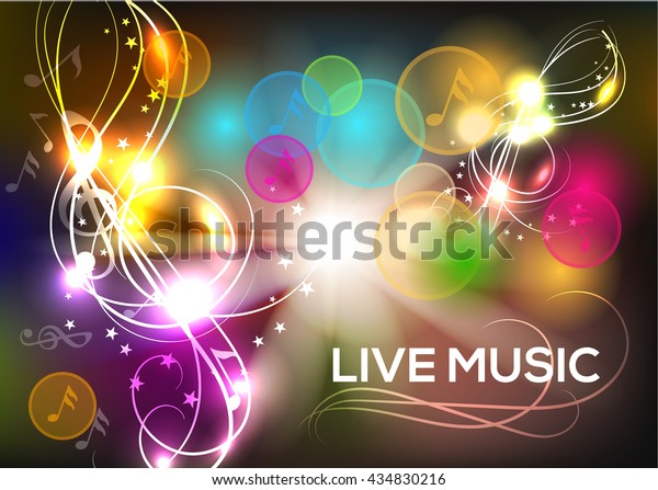 Live Music Background Boke Effects Music Stock Vector (Royalty Free ...