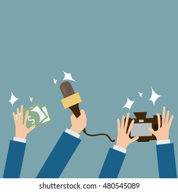 Live News Interview Flat Vector Concept Stock Vector (Royalty Free ...