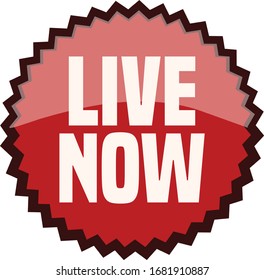 Live Stream Round Red Sticker Stock Vector (Royalty Free) 1710479668 ...