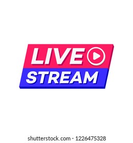 Logo de la transmisión en vivo: vector de stock (libre de regalías ...