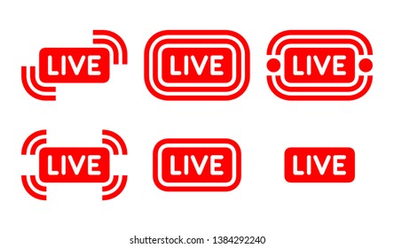 Live Stream Icon Vector Emblem Tag Stock Vector (Royalty Free ...