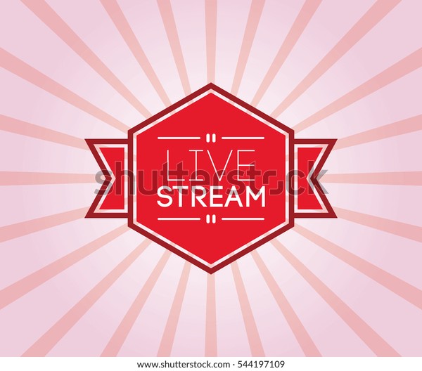 Live Stream Poster Promotion Banner Badge Stock Vector (Royalty Free ...