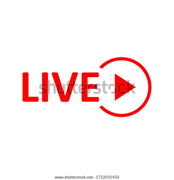 Live Stream Sign Red Symbol Button Stock Vector (Royalty Free ...