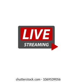 Live Stream Sign Red Symbol Button: เวกเตอร์สต็อก (ปลอดค่าลิขสิทธิ์ ...