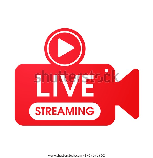 Live Streaming Symbol Online Broadcast Icon: เวกเตอร์สต็อก (ปลอดค่า ...