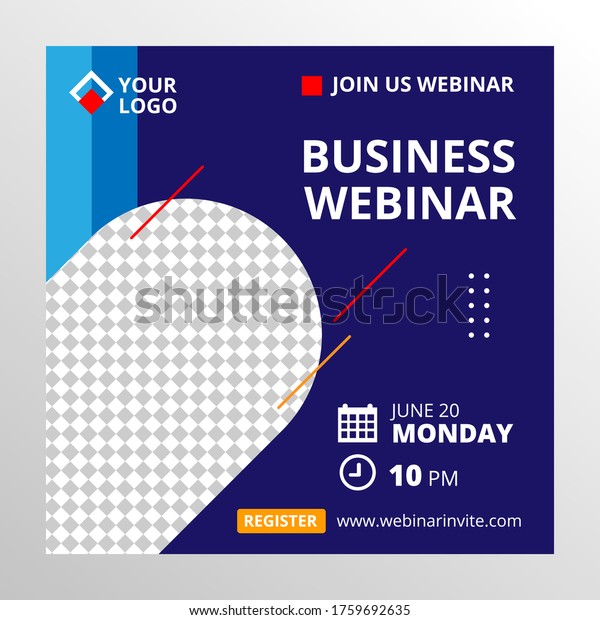 Live Webinar Invite Template Banner Live Stock Vector (Royalty Free ...