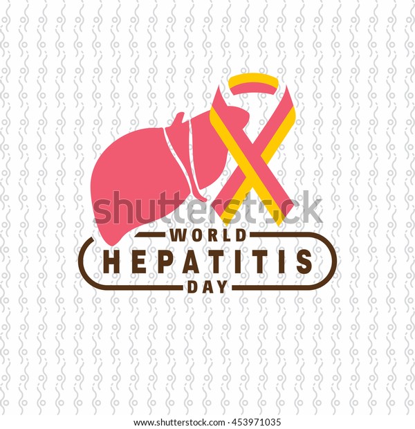 Liver Hepatitis Symbol Typography Over Pattern Stock Vector (Royalty ...