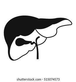 Liver Icon Simple Illustration Liver Vector Stock Vector (Royalty Free ...