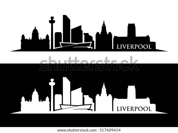 Liverpool Skyline Vector Illustration Stock Vector (Royalty Free) 317609654