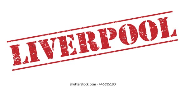 Liverpool Vector Stamp On White Background Stock Vector (Royalty Free ...